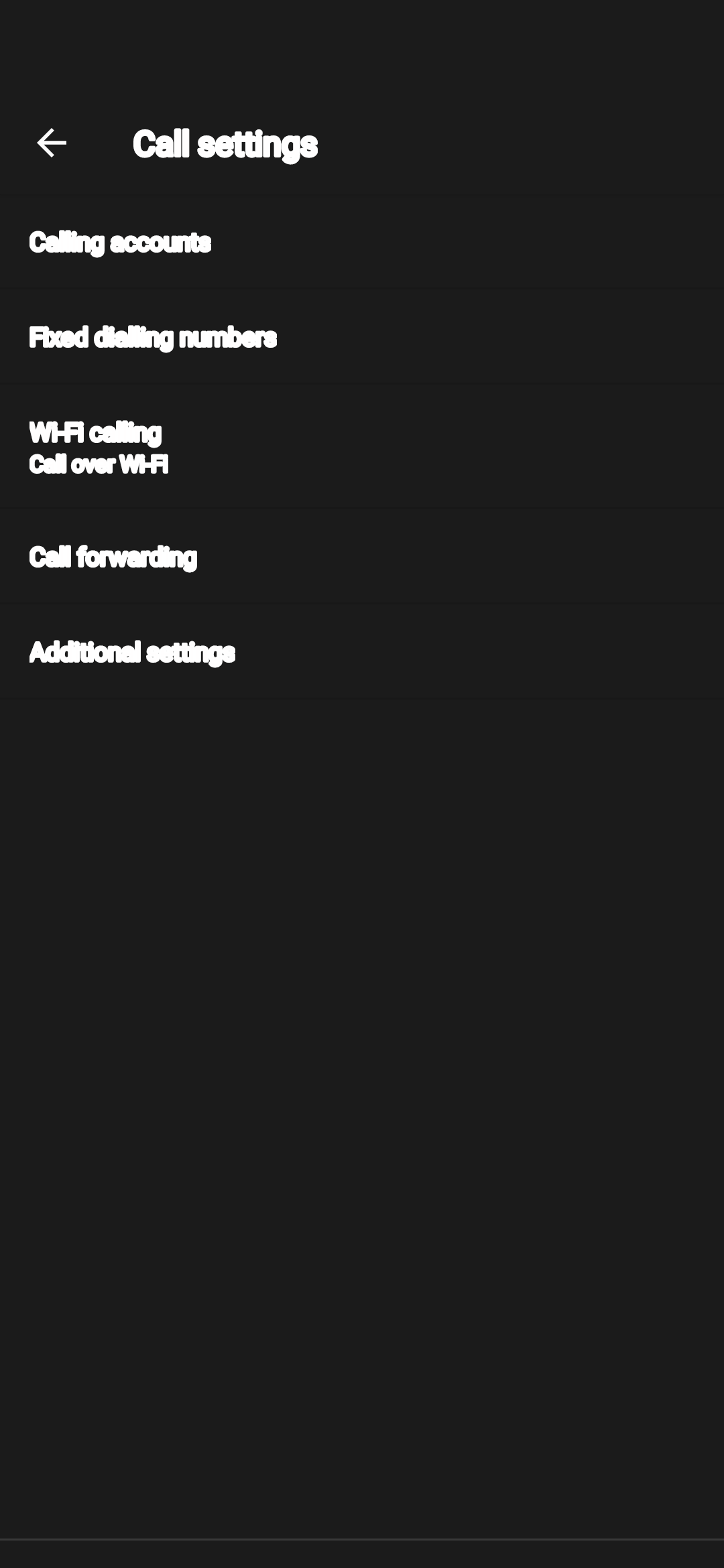 blurred font in call settings phone app in dark mode · Issue #432 · GrapheneOS/os-issue-tracker ...