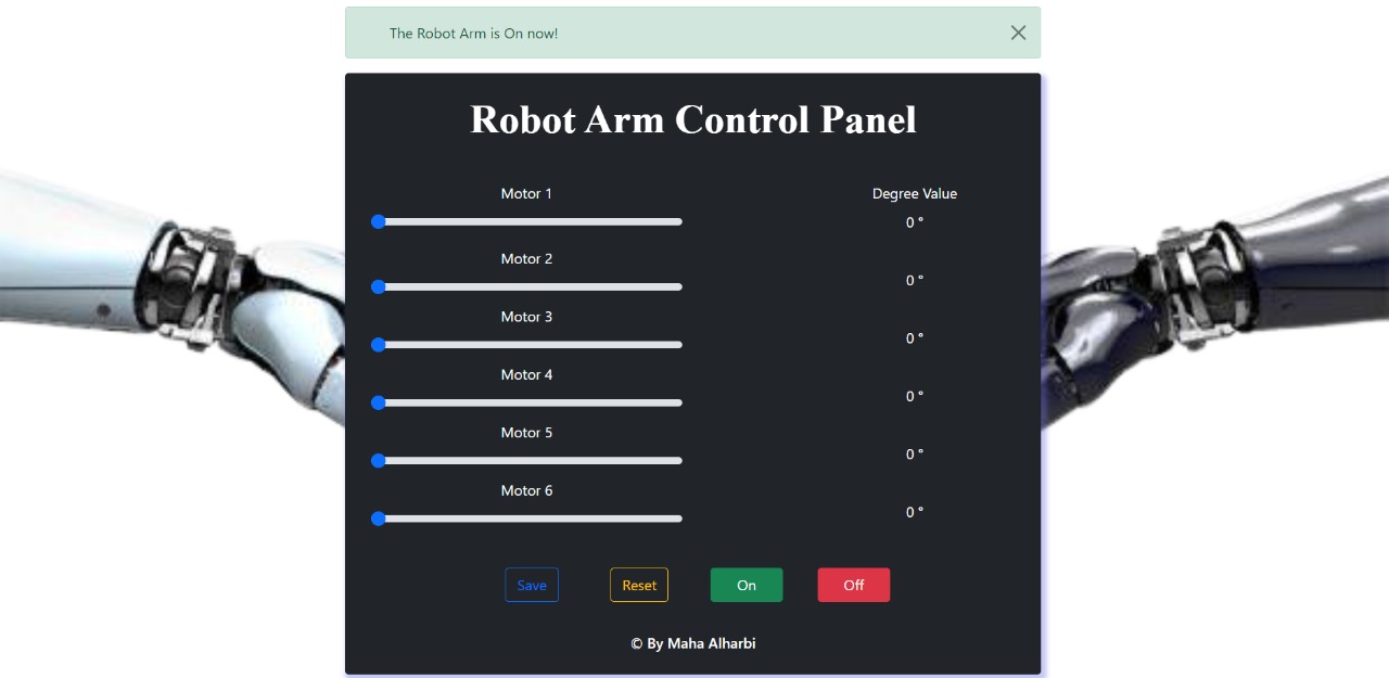 GitHub - maha-alharbi/Robot-arm-control-panel: Control panel for a ...