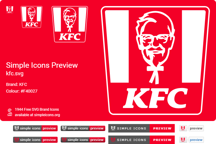 Emblema KFC · Issue #5404 · simple-icons/simple-icons · GitHub