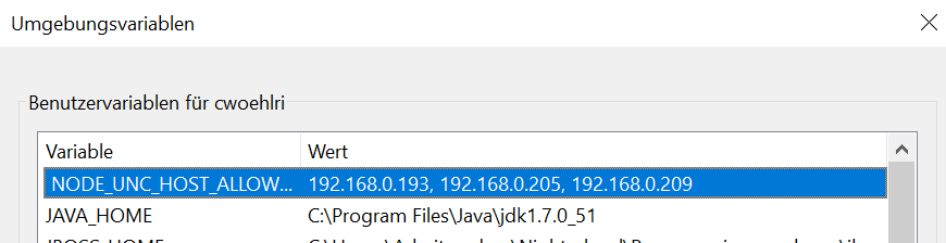 Setting `NODE_UNC_HOST_ALLOWLIST` does not work · Issue #182019 · microsoft/vscode · GitHub
