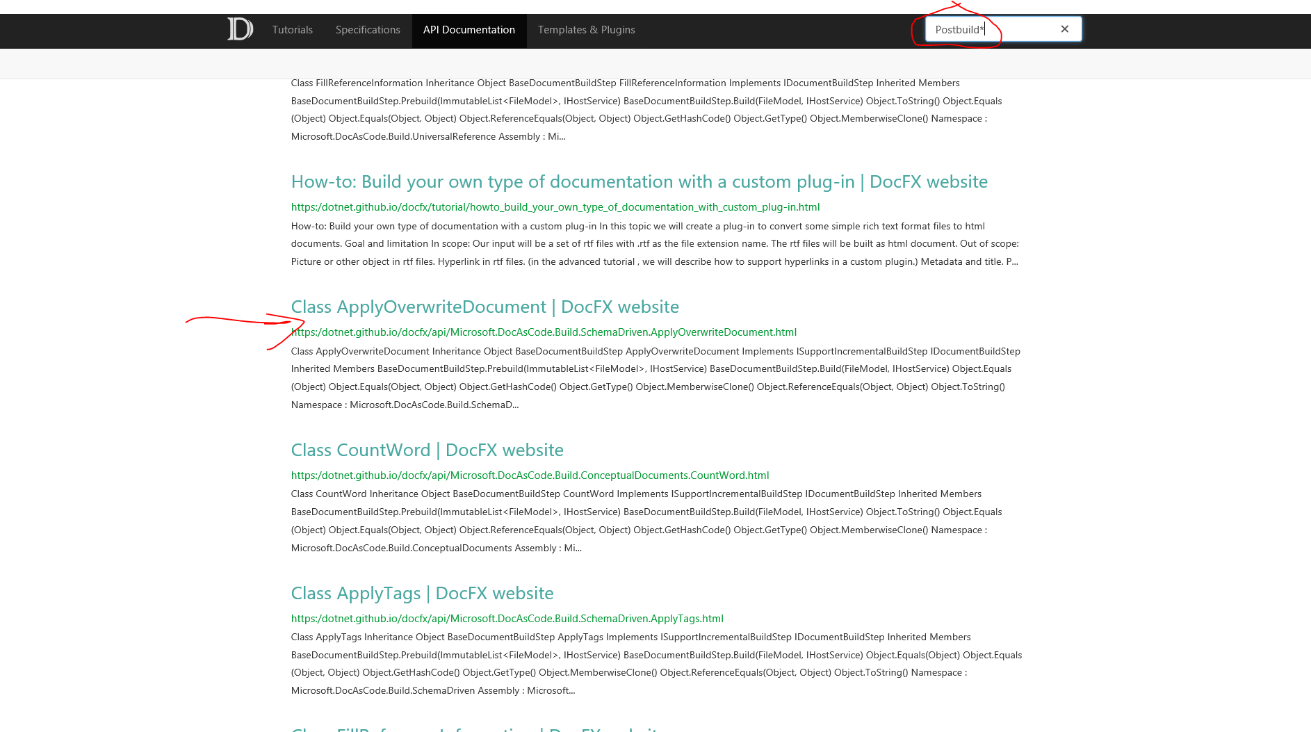 Problem finding Methods in Search funktion · Issue #5892 · dotnet/docfx · GitHub
