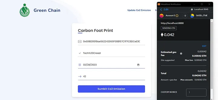 GitHub - tech-creed/Green-Chain: A blockchain-based carbon emission tracking system is a digital ...