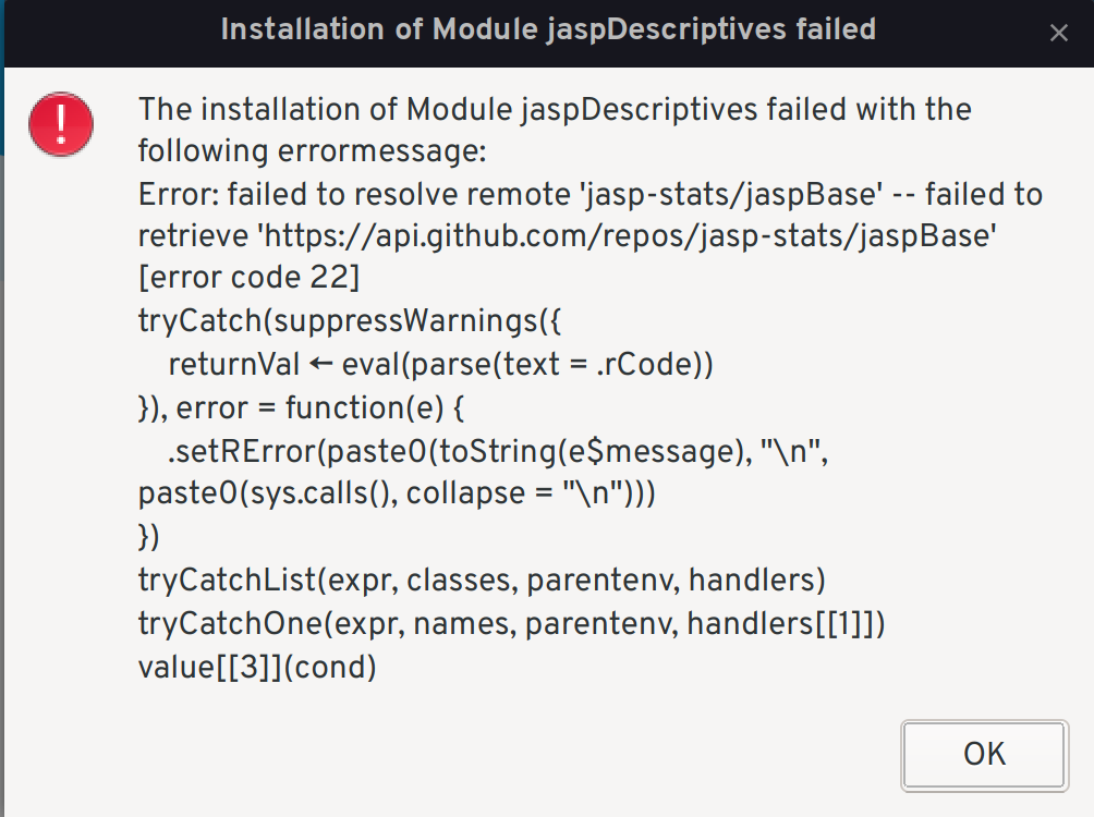 [Bug]: Can't install any developer modules under Ubuntu 20.04 · Issue #1659 · jasp-stats/jasp ...