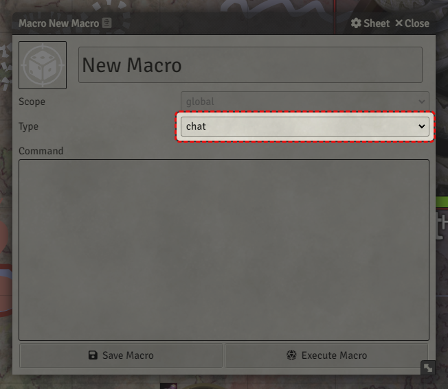 Change default macro type from chat to script · Issue #8825 · foundryvtt/foundryvtt · GitHub