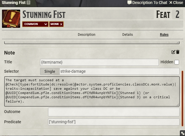 Request: Embedded @Check inside Note RE should include a flag with the origin item's UUID if it ...