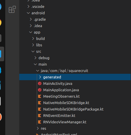 Error: packages.add(new NativeMobileSDKBridgePackage()) in MainApplication.java. cannot find ...