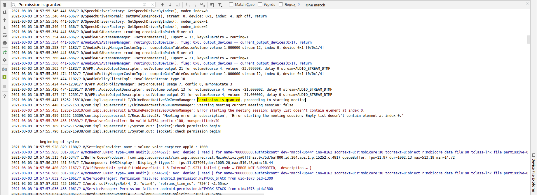 meeting not getting started even after passing proper data - React-native (Android) · Issue #61 ...