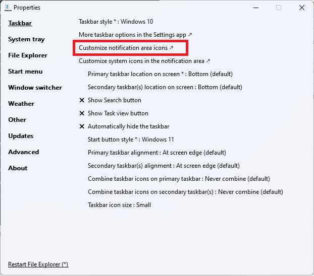 Notification Area Icons Are All Hidden Even If Exceptions Are Added · Issue 1292 · Valinet 1151