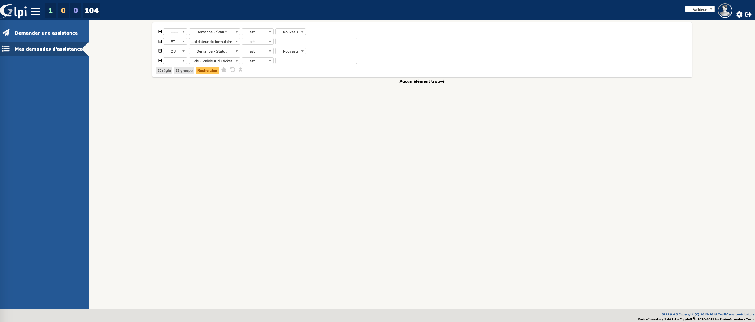 Interface simplifiée FormCreator : Problème filtre validation si groupe · Issue #1755 ...
