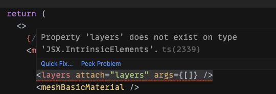 Layers do not work declaratively · Issue #1200 · pmndrs/react-three-fiber · GitHub