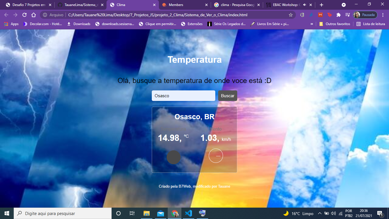 GitHub - TauaneLima/Sistema_de_Ver_o_Clima: A Aula 3 do professor Bonieky Lacerda da Semana ...