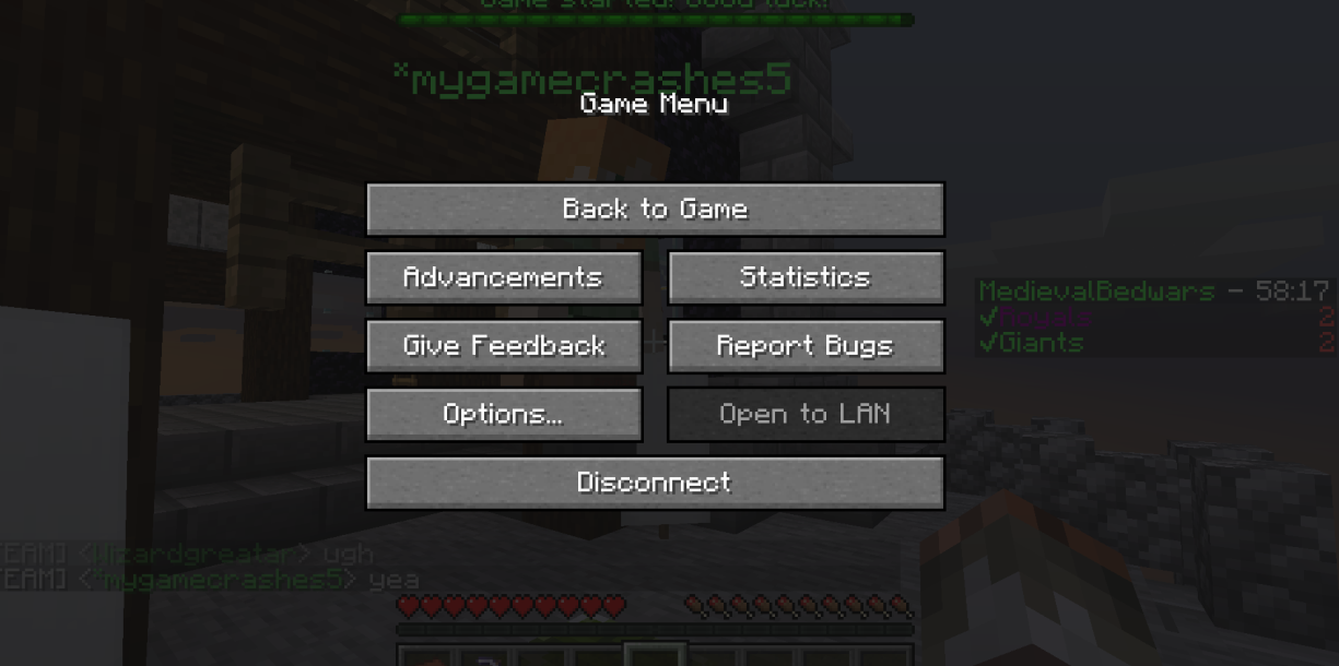 During Bedwars, Bedrock players spawn in the void, while their bodies ...