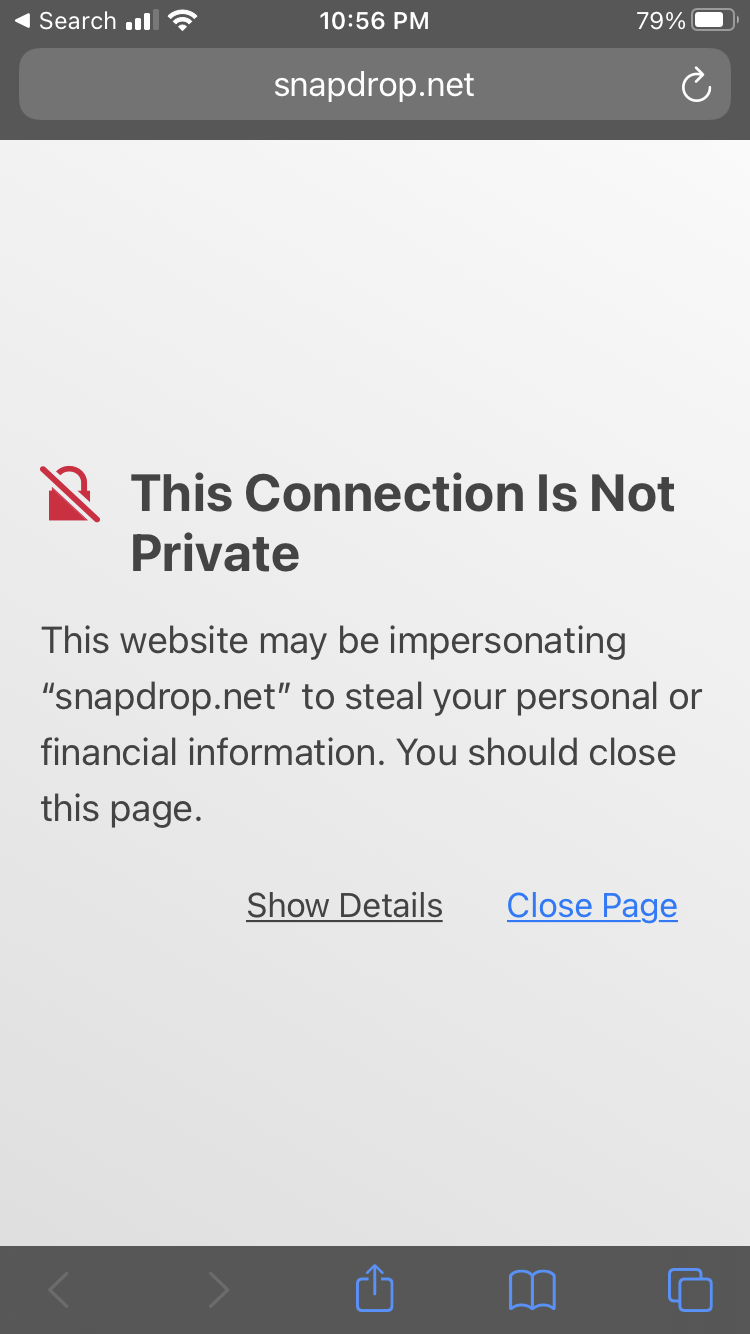 website certificate error · Issue #316 · SnapDrop/snapdrop · GitHub