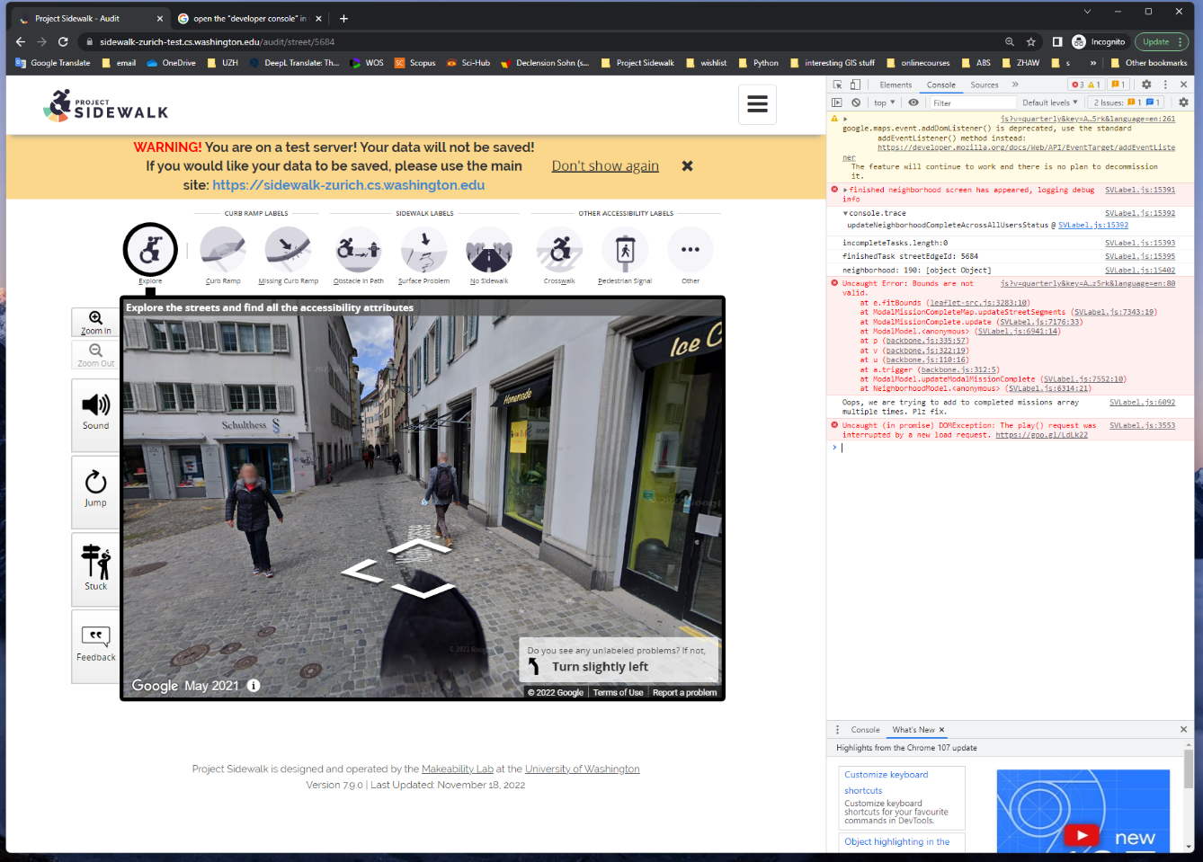 Bug: mini map and right sidebar not showing on Explore page · Issue #3088 · ProjectSidewalk ...