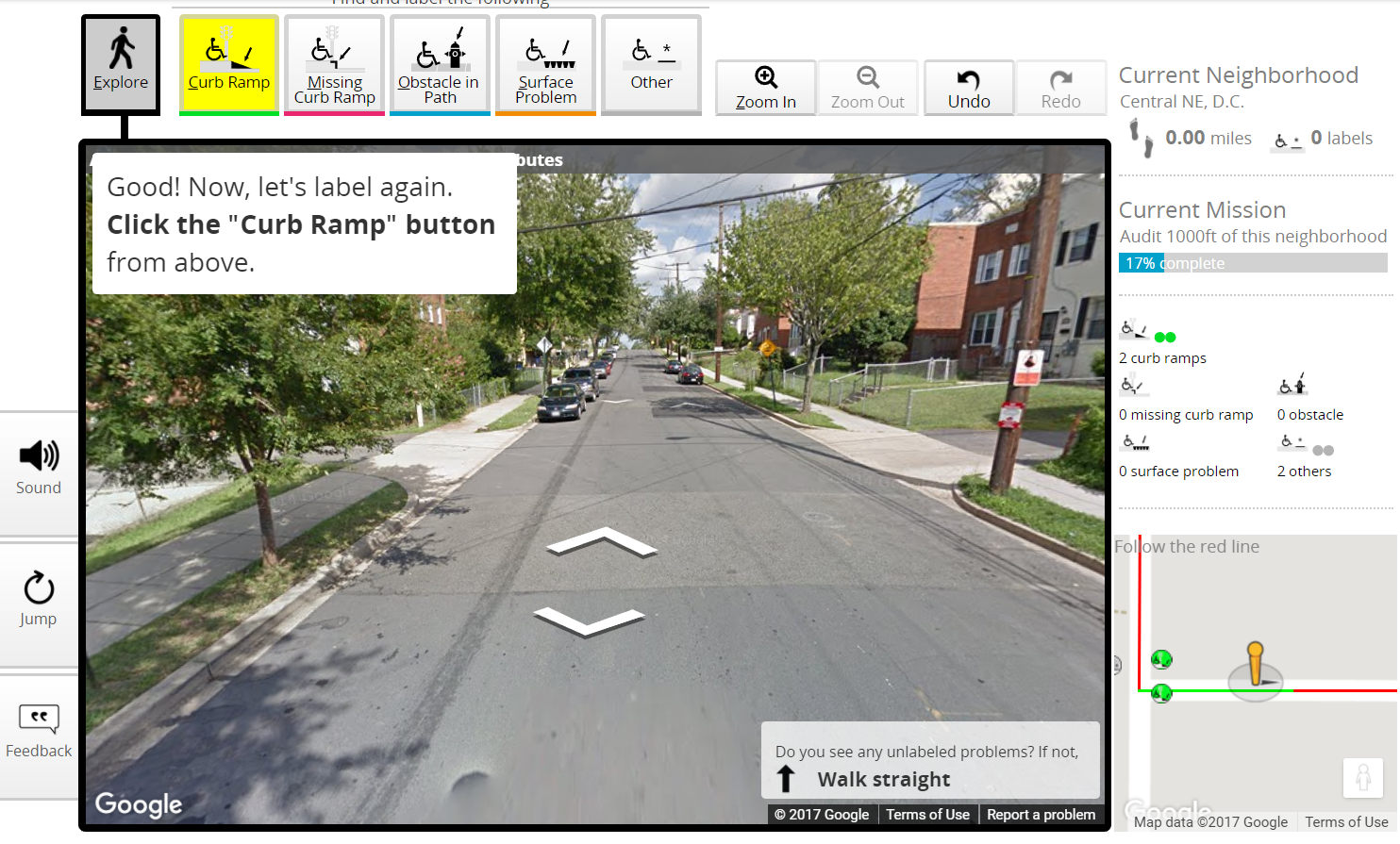 Red line in both directions on mini map · Issue #848 · ProjectSidewalk ...