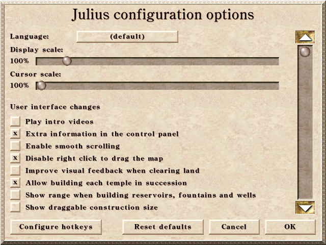 Add scaling options to the config window · Issue #520 · bvschaik/julius · GitHub