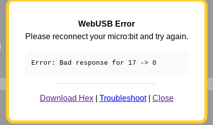 WebUSB: DAPJs Error: bad response for 131 -> 132 · Issue #109 · bbcmicrobit/PythonEditor · GitHub