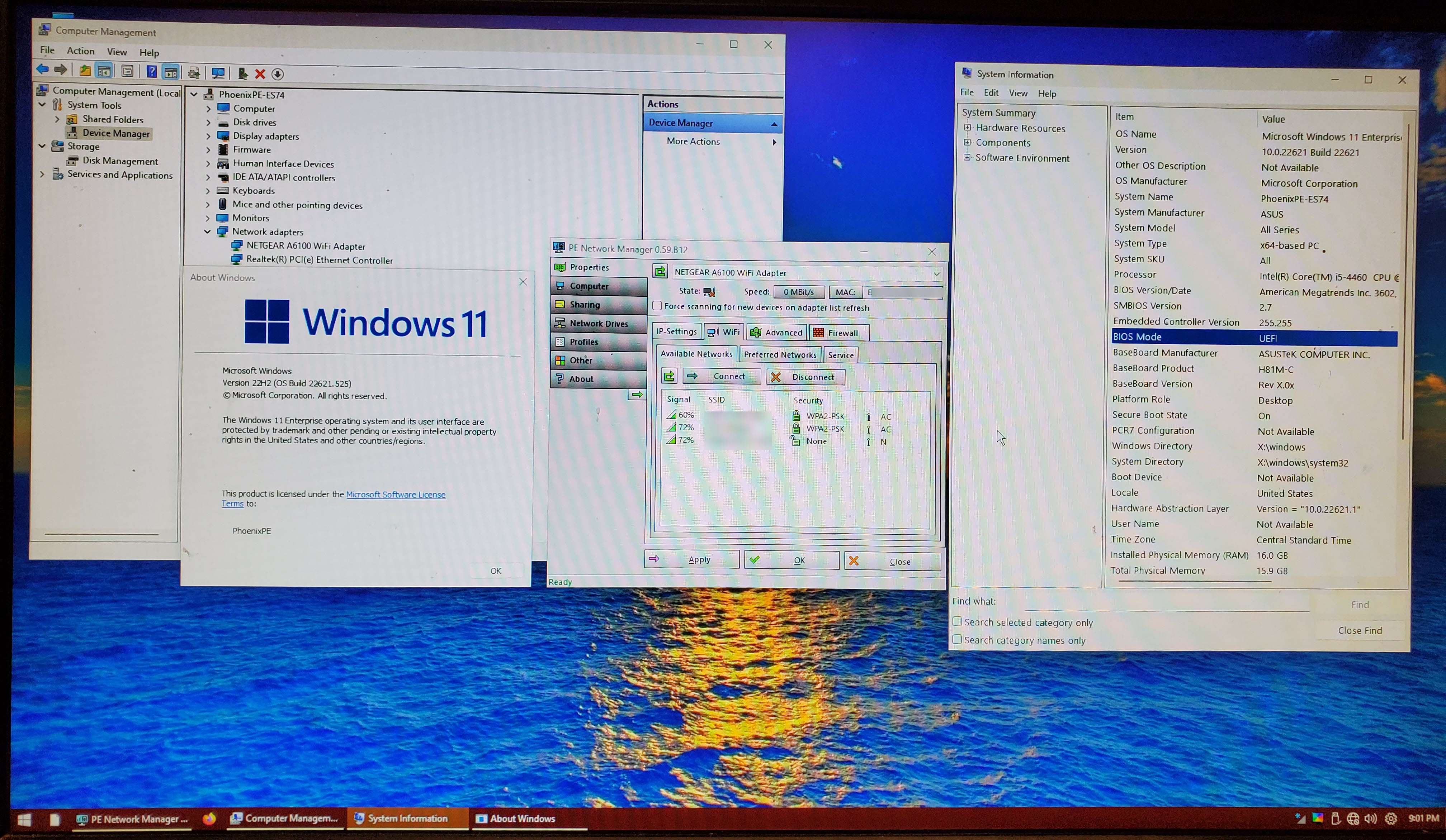 No network connection WIN11 22621.382/525 UEFI · Issue #23 · PhoenixPE ...