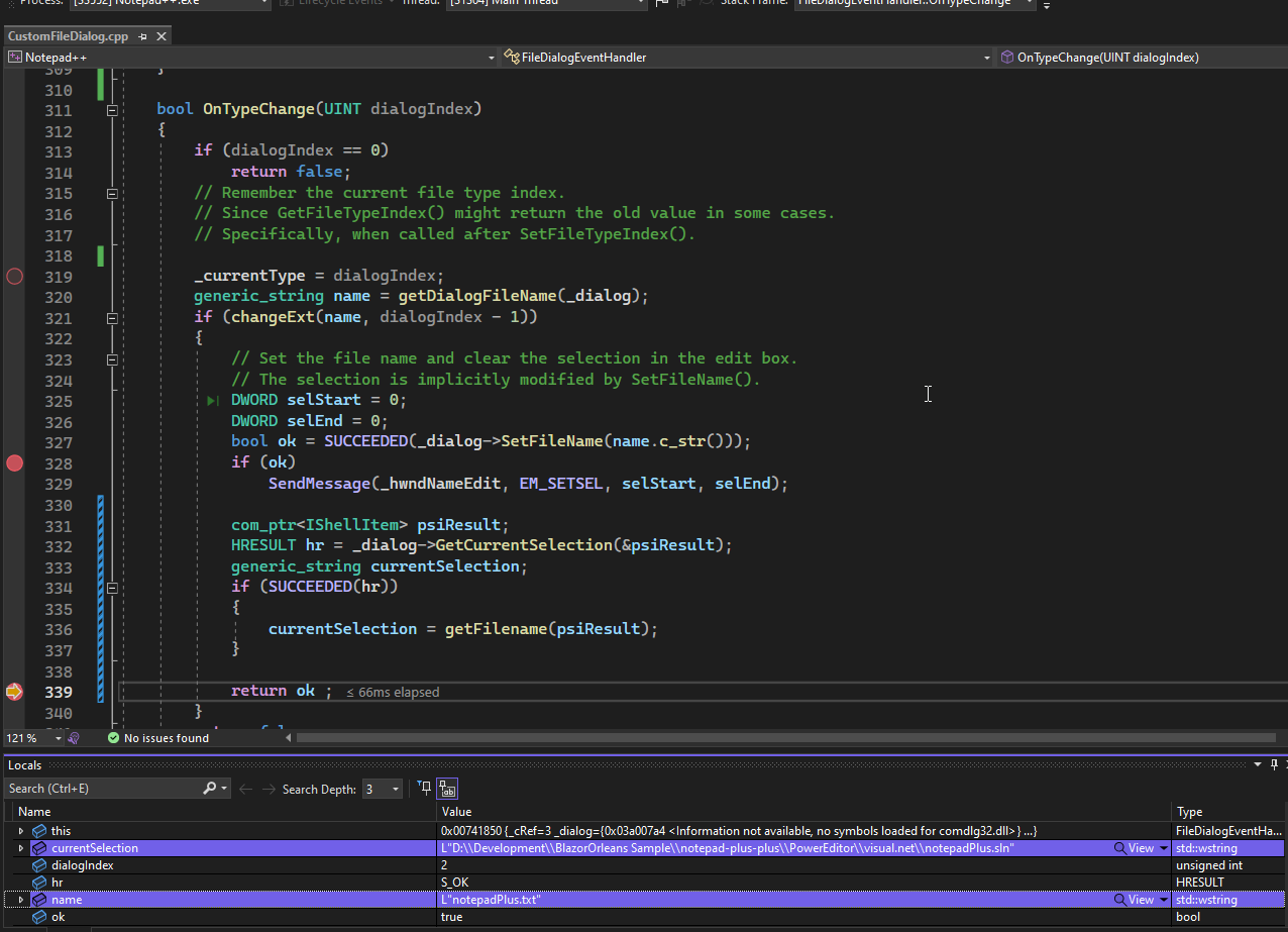 [Saving] Changing file type using drop-down menu doesn't update internal filename variable ...