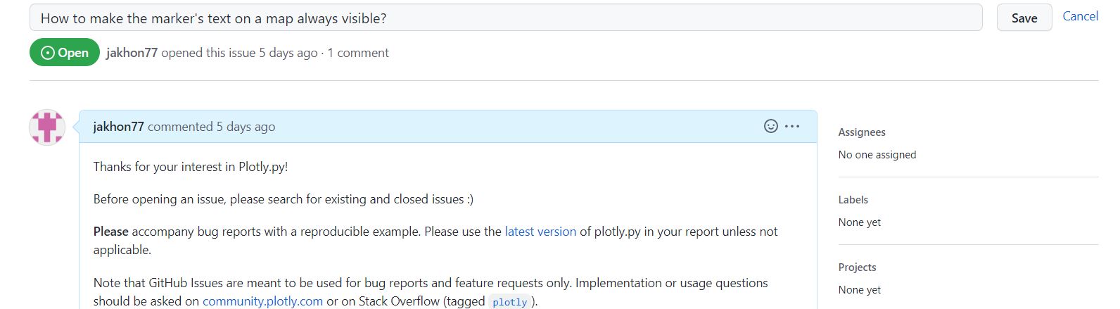 How to make the marker's text on a px.scatter_mapbox() always visible? · Issue #4067 · plotly ...