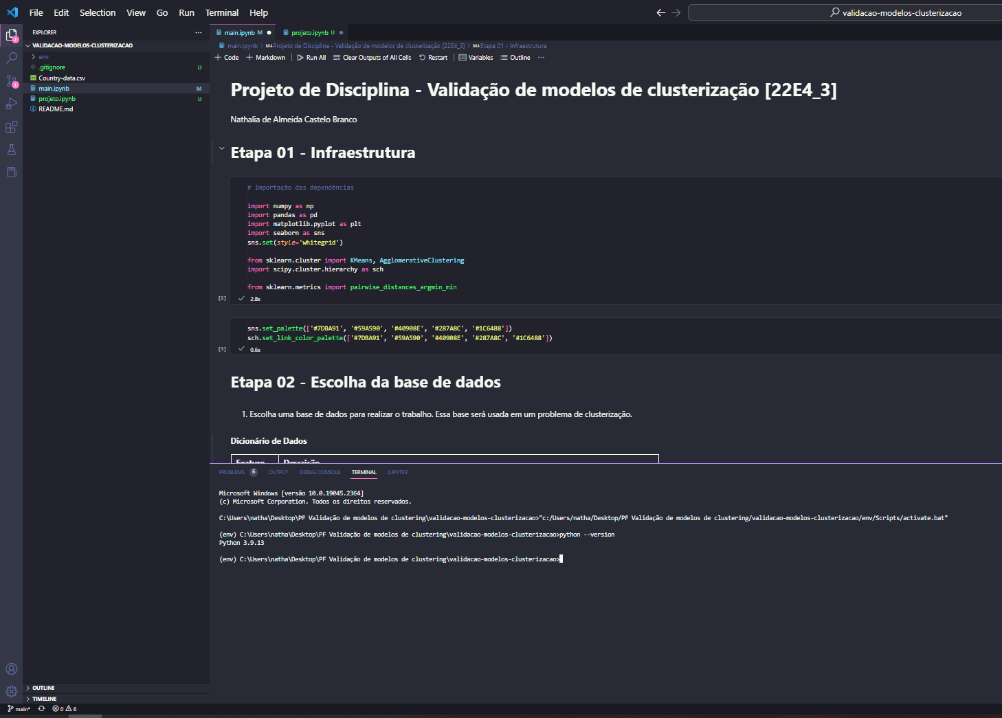 GitHub - nathaliacastelobranco/validacao-modelos-clusterizacao: Este repositório é referente ao ...
