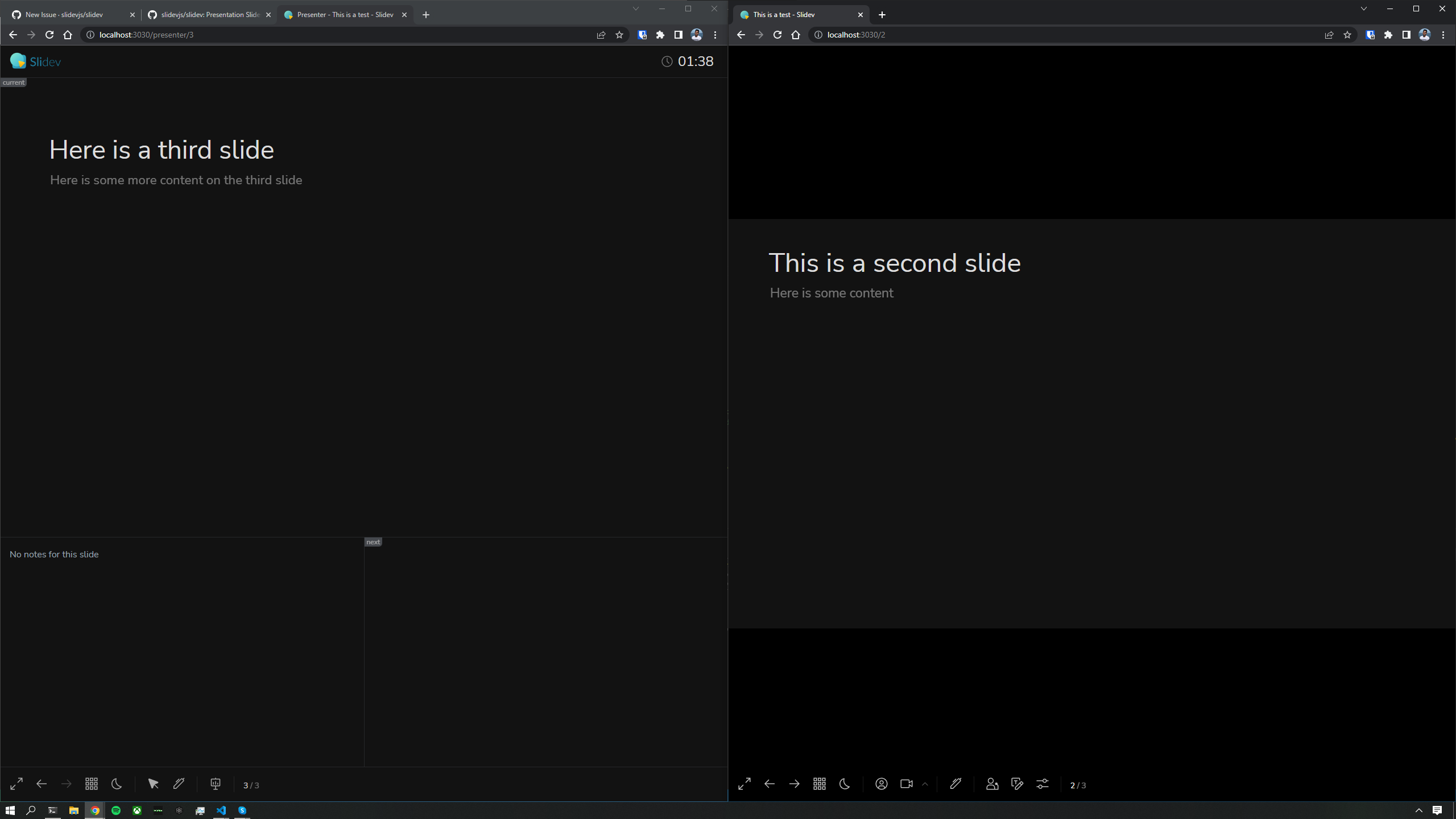 Presenter Mode not Syncing with Play Mode Instances · Issue #897 · slidevjs/slidev · GitHub
