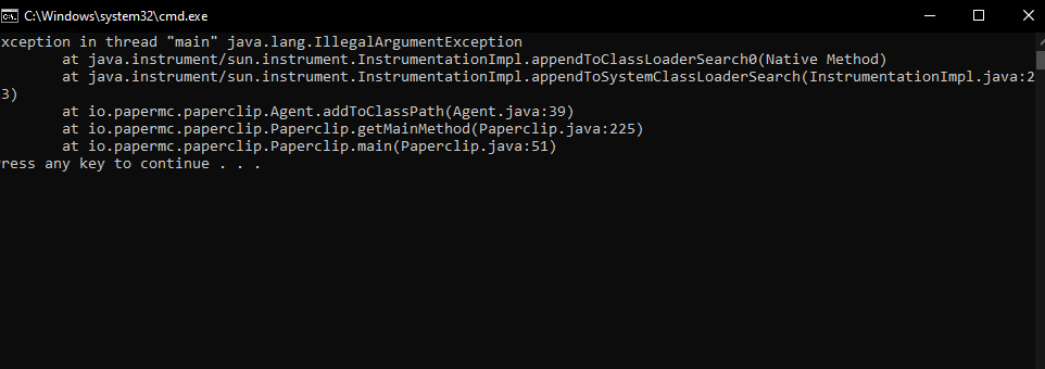Exception on start · Issue #5696 · PaperMC/Paper · GitHub