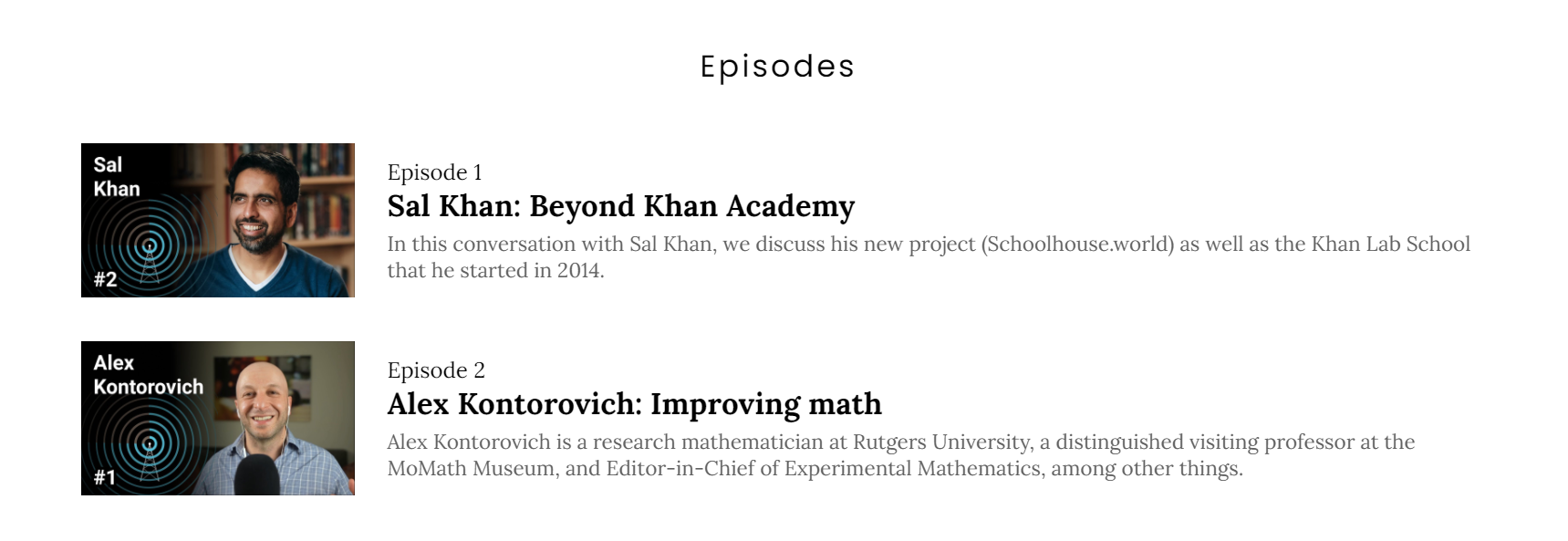 Incorrect Podcast episode numbering · Issue #246 · 3b1b/3Blue1Brown.com · GitHub