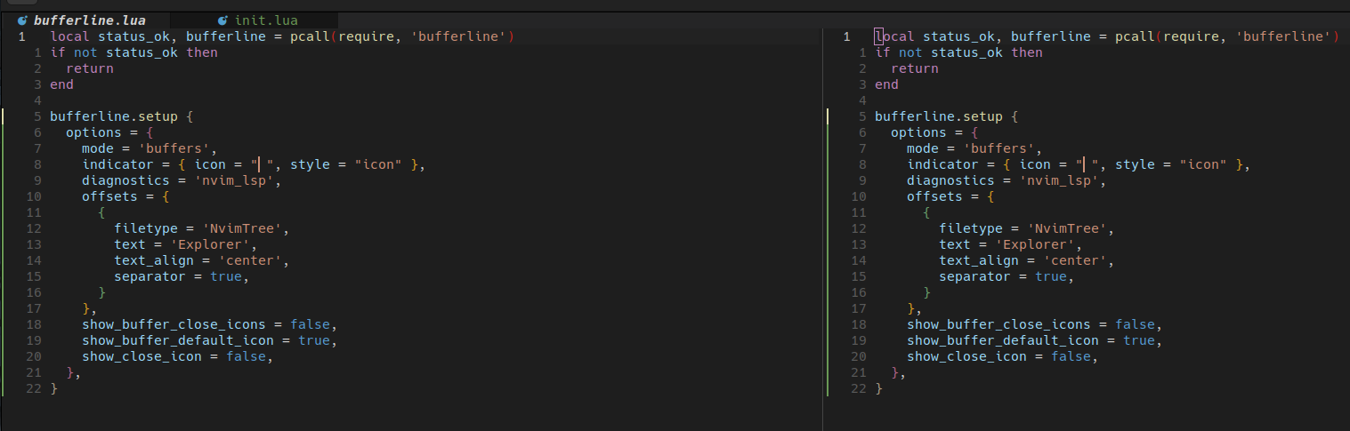 [Feature Request]: Split bufferline · Issue #732 · akinsho/bufferline.nvim · GitHub