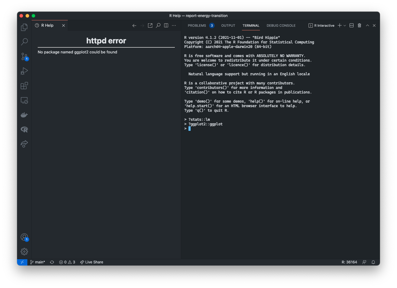 Cannot use R Help in VSCode-R with separately installed packages ...