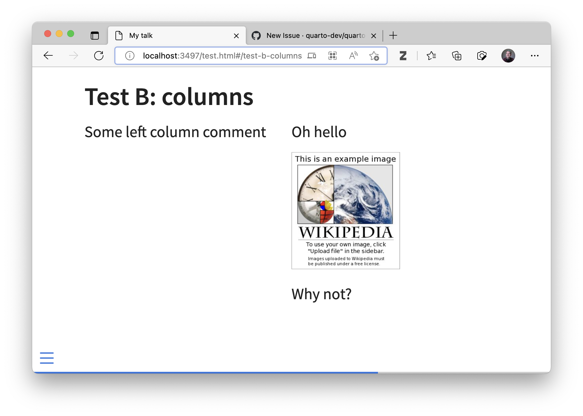 Cant Place Image In Div In Revealjs Format · Issue 877 · Quarto Devquarto Cli · Github