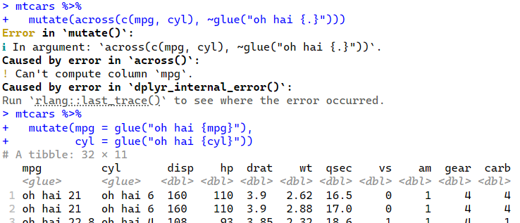 Possible Regression Re Use Of Glue In Dplyr Across · Issue 6853 · Tidyverse Dplyr · Github