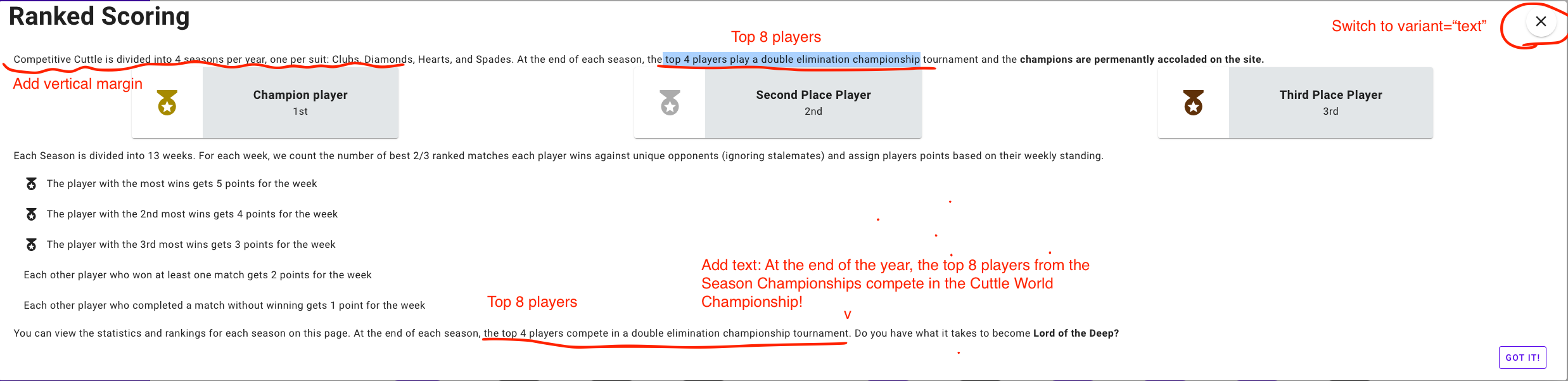 [Bug]: Fix StatsScoringDialog's reference to the championship ...