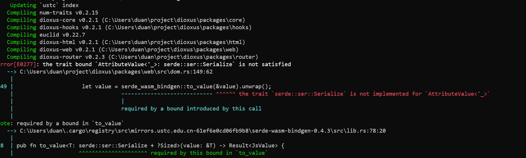 AttributeValue Serialize error · Issue #409 · DioxusLabs/dioxus · GitHub