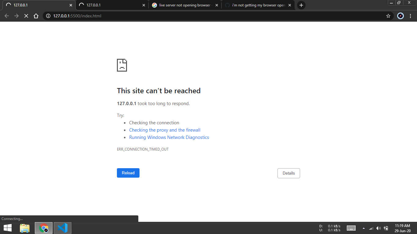 Im Not Getting My Browser Open Using Live Server In Vscode · Issue