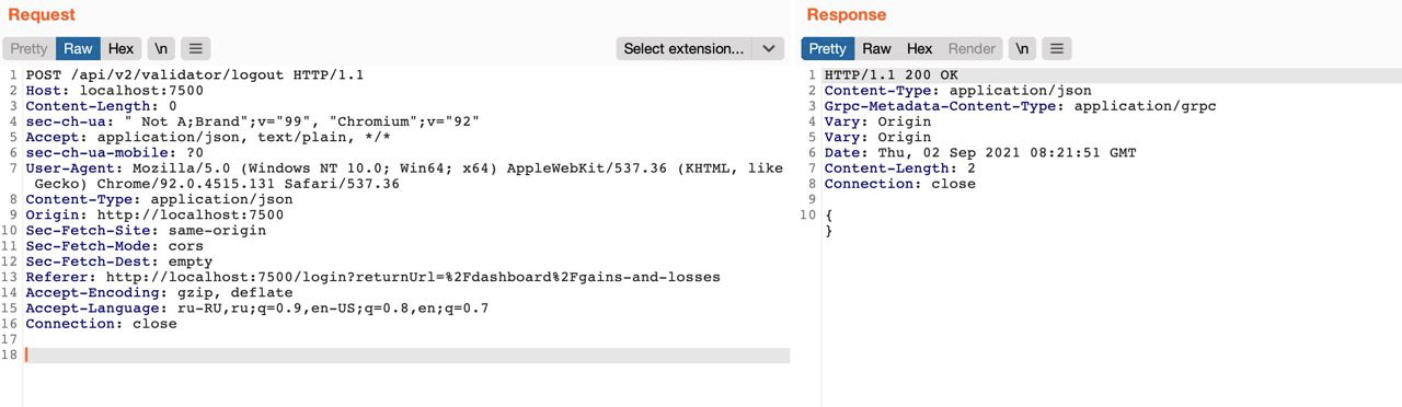 Logout endpoint doesn't require a valid JWT token · Issue #187 · prysmaticlabs/prysm-web-ui · GitHub