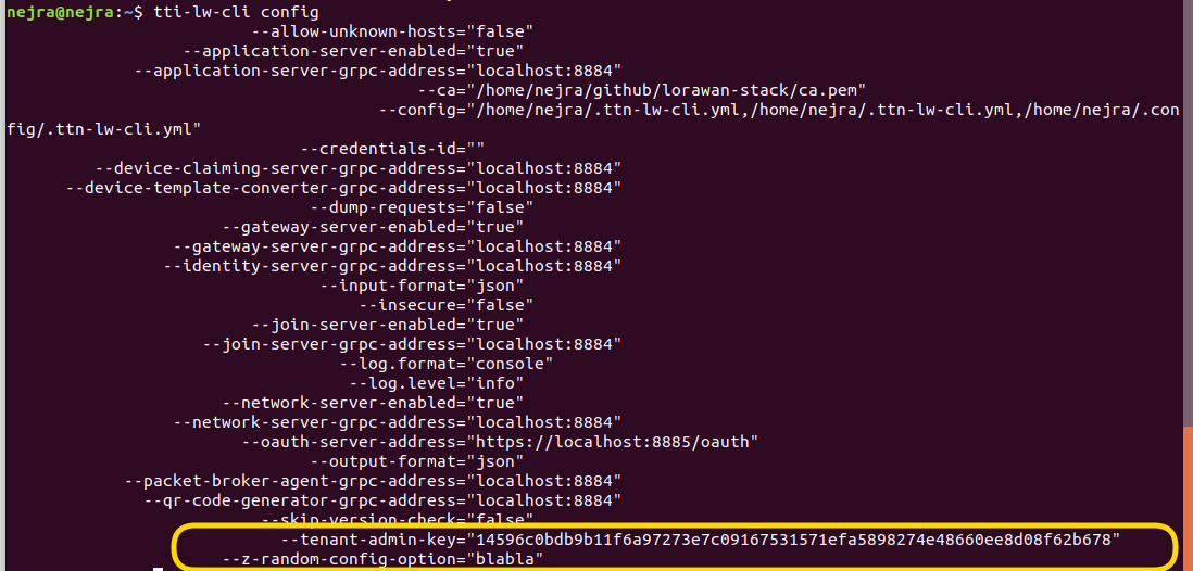 Random CLI config options allowed · Issue #4530 · TheThingsNetwork/lorawan-stack · GitHub