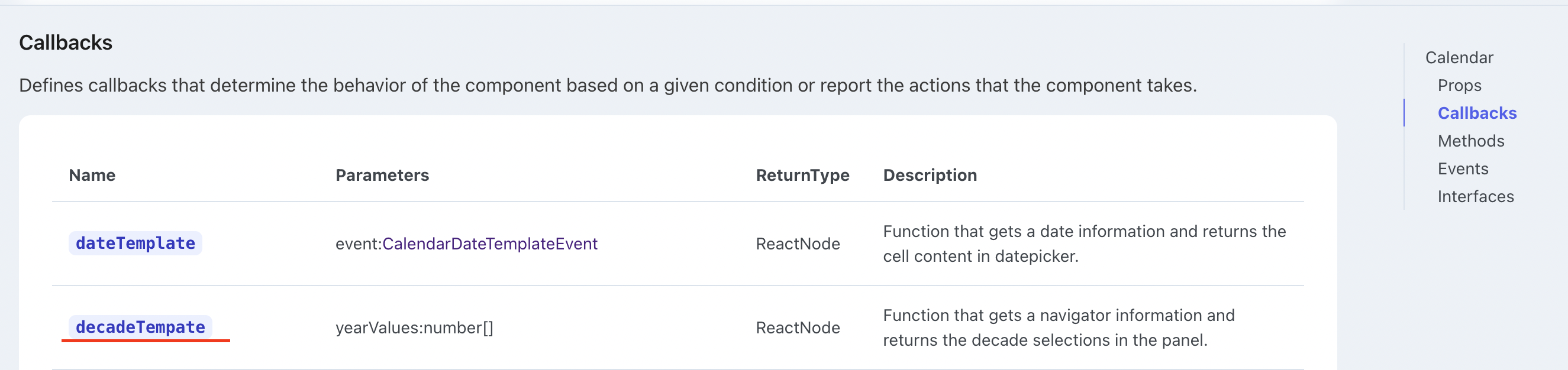 Calendar Documentation Issue `decadetemplate` · Issue 4233 · Primefaces Primereact · Github