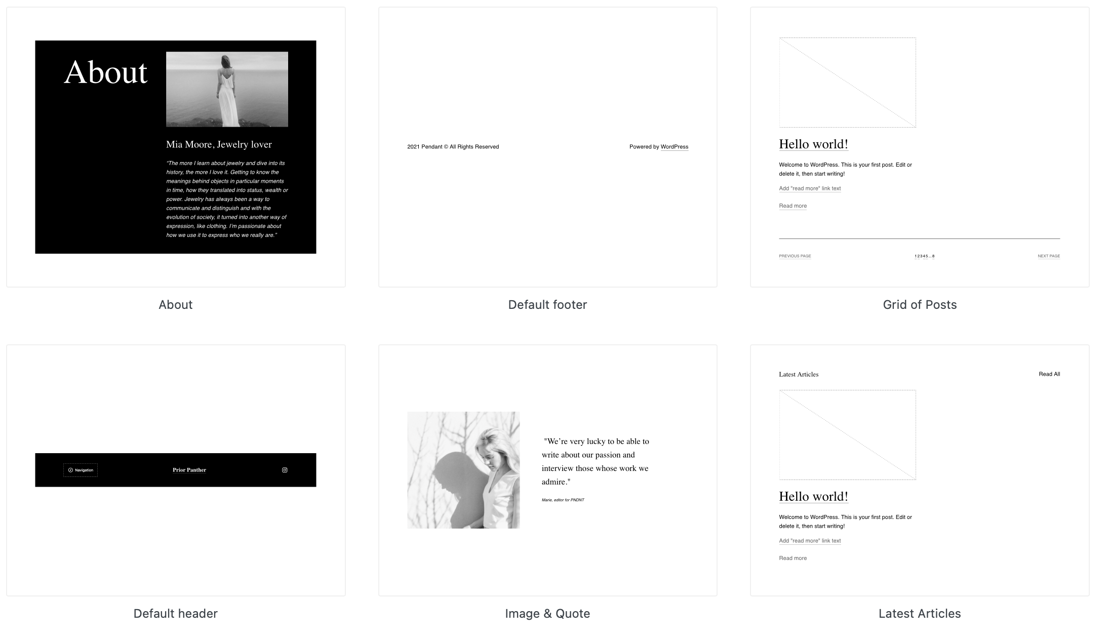 Pendant: Block Patterns · Issue #5884 · Automattic/themes · GitHub