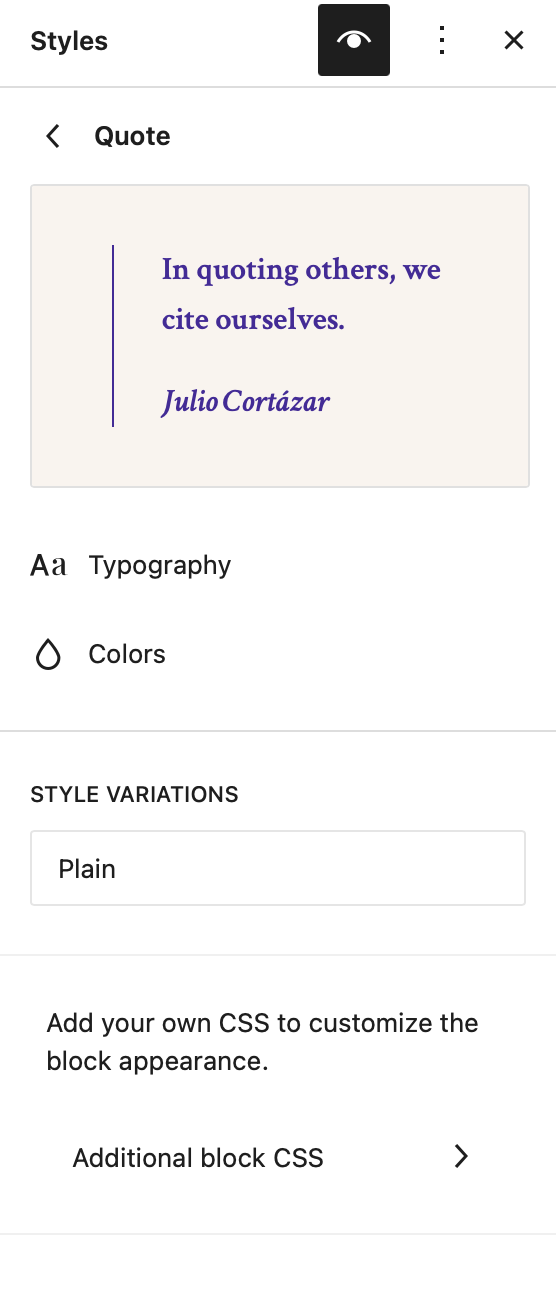 Pullquote: Improve customization options · Issue #48257 · WordPress/gutenberg · GitHub
