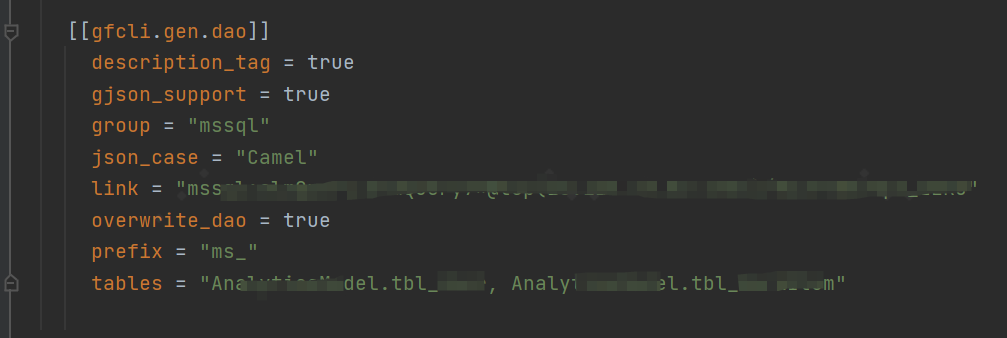 config设置多个db，使用gf gen dao命令 mysql生成正常， mssql生成报错 · Issue #1779 · gogf/gf · GitHub