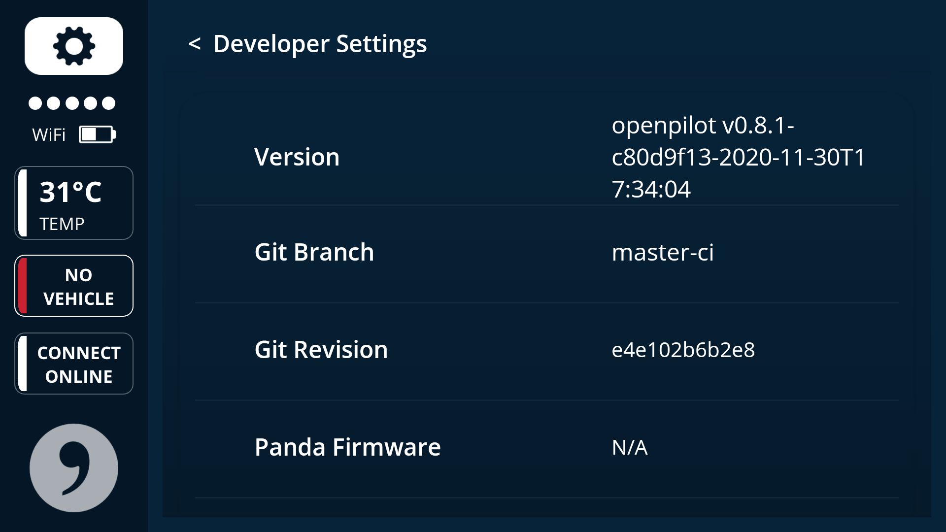 Going to device settings causes BaseUI to stop · Issue #2660 · commaai/openpilot · GitHub