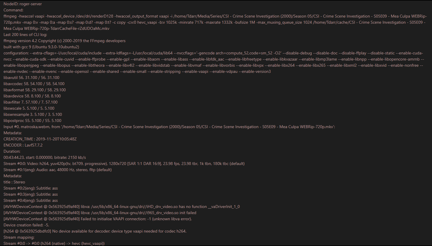 intel 10th gen iHD intel driver · Issue #375 · HaveAGitGat/Tdarr · GitHub