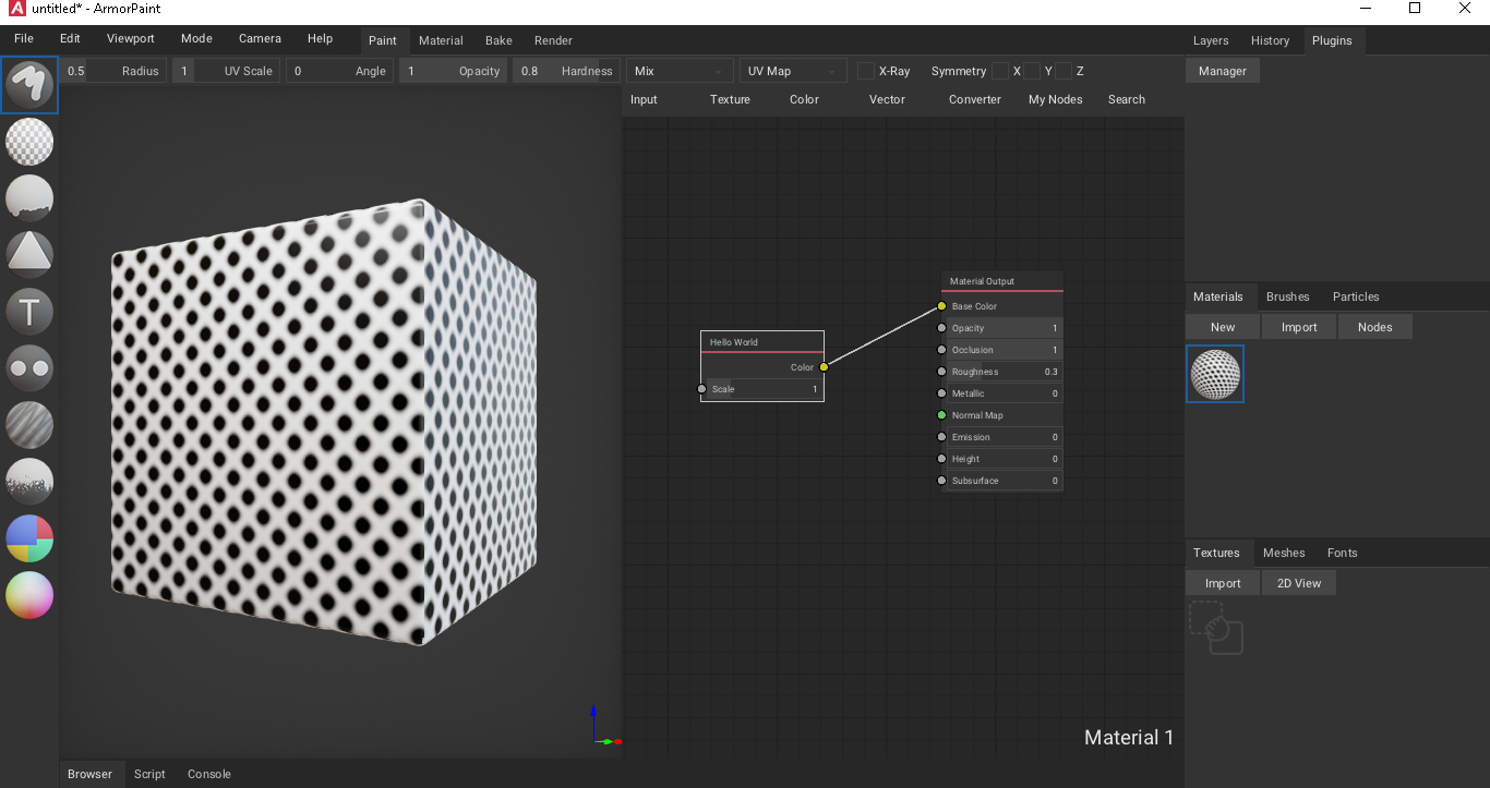 Custome node not working in conjunction with him · Issue #499 · armory3d/armortools · GitHub