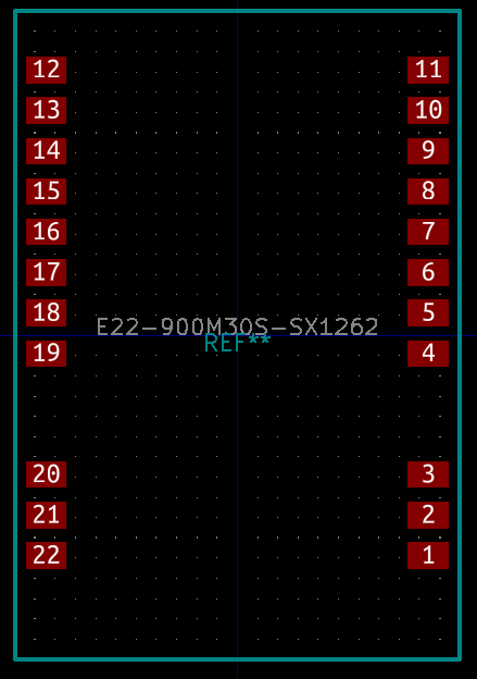 Added new RF module footprint, E22-900M30S-SX1262 (!2345) · Merge ...