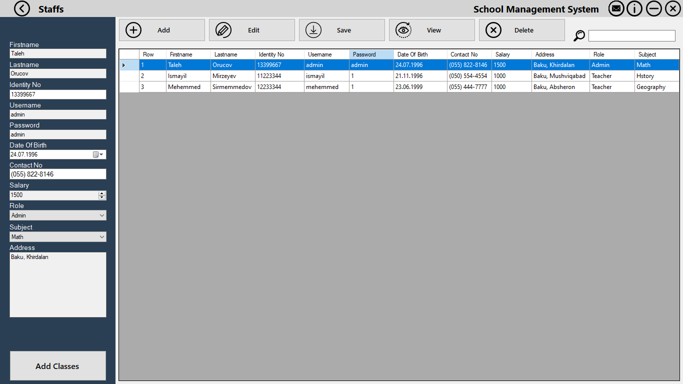 GitHub - talehorucov/SchoolManagementSystem: School Management System