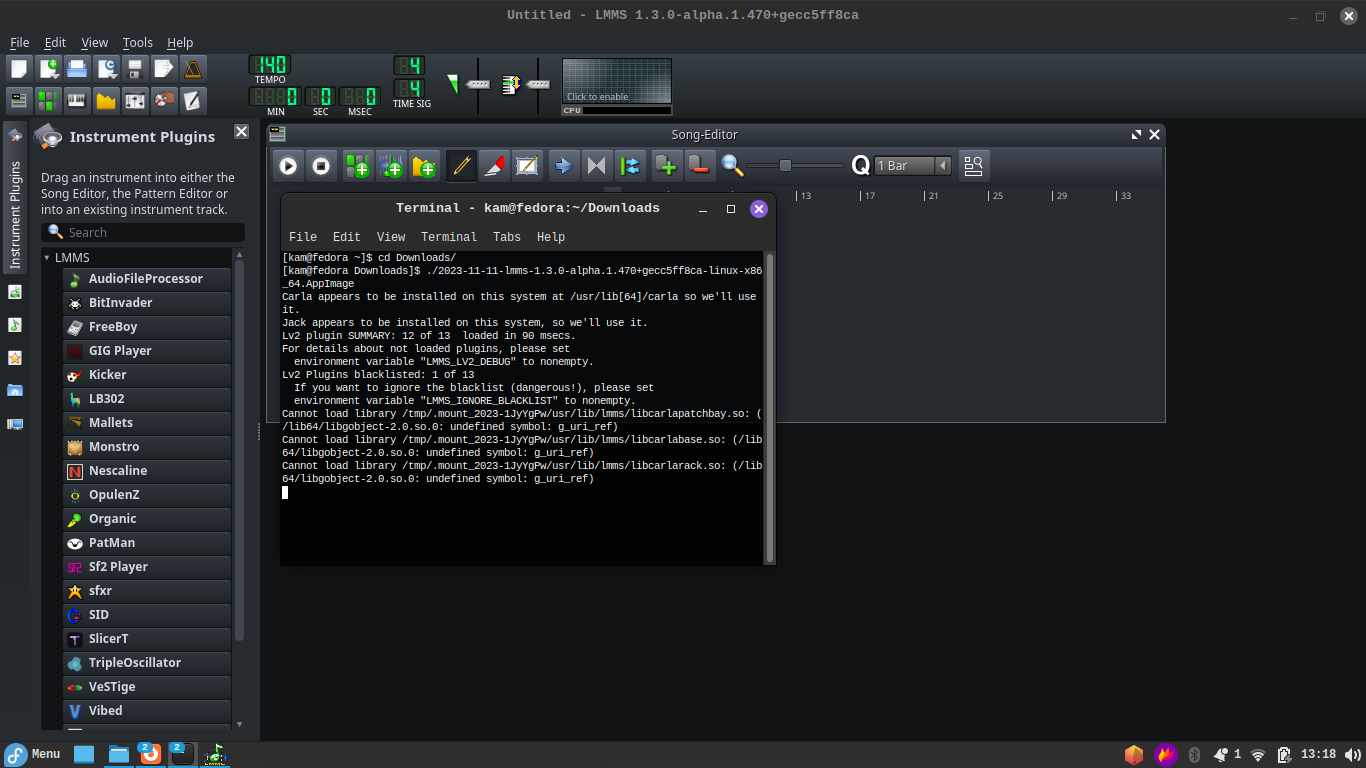 Carla not loading in LMMS nightly · Issue #6984 · LMMS/lmms · GitHub