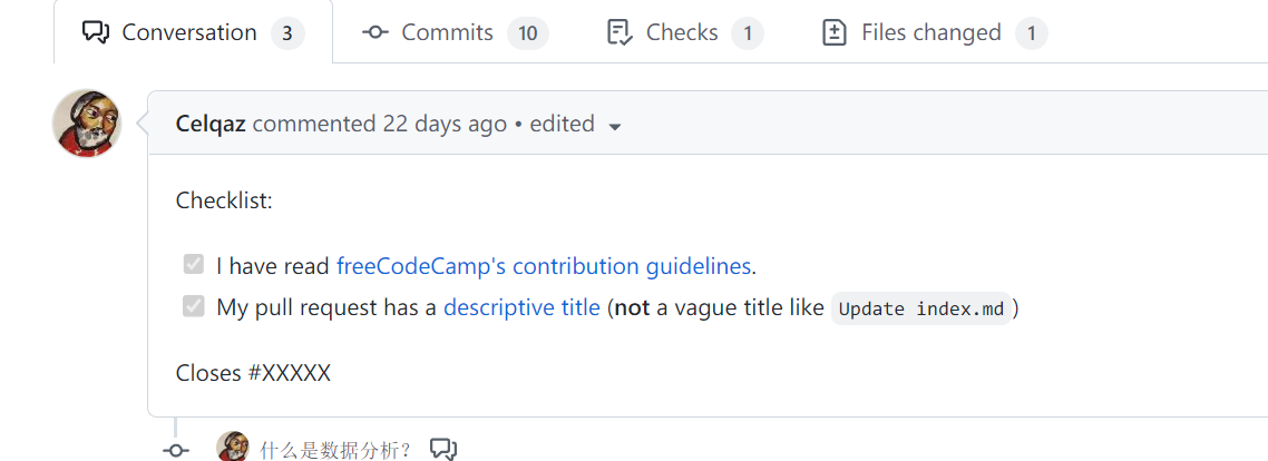 [Auto]（什么是数据分析） · Issue #793 · freeCodeCamp/chinese · GitHub