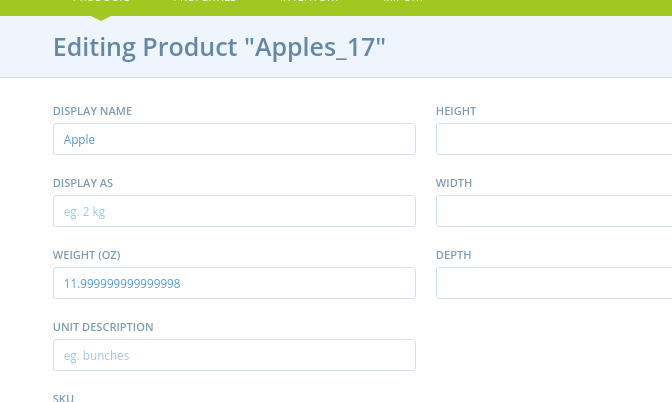 Weird decimals when using 12 or 24 as weight in imperial metric system ...