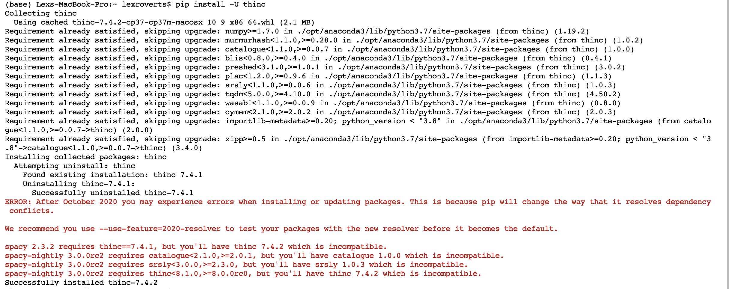 Spacy Import Error · Issue 6368 · Explosionspacy · Github